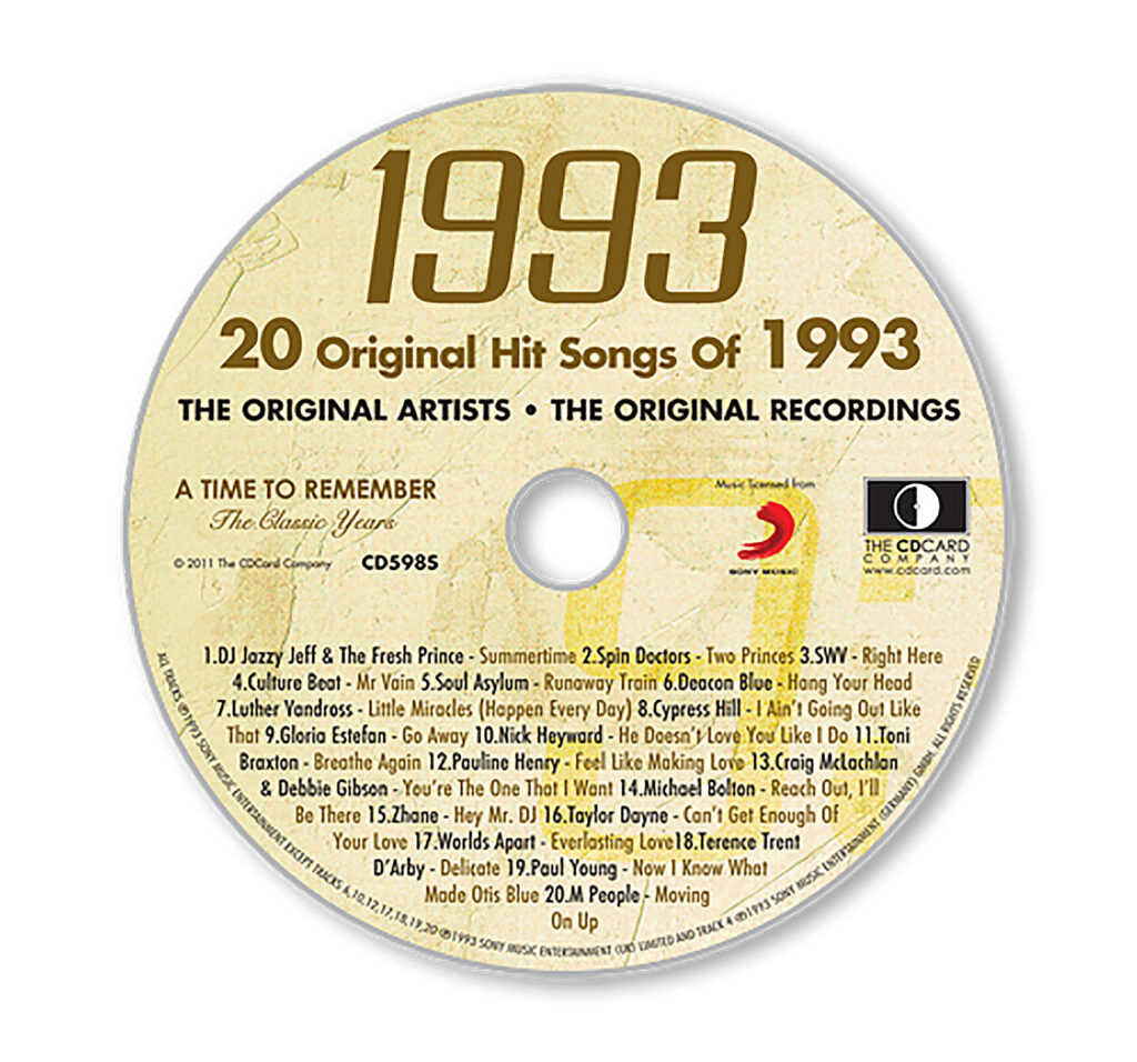 Hit Music CD and Birthday Greeting Card for Milestone Years