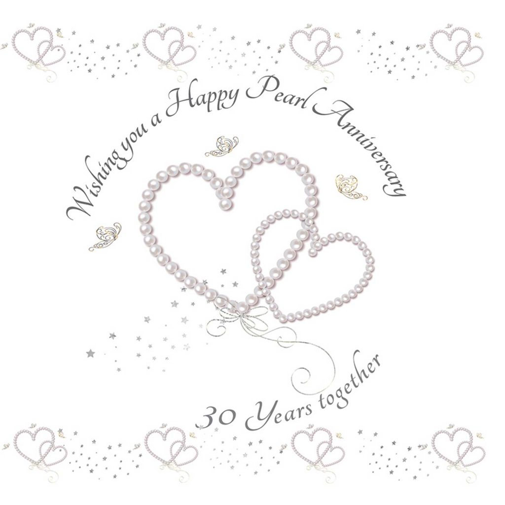 Wishing you a Happy Pearl Anniversary Greeting Card ~ Anniversary Ideas
